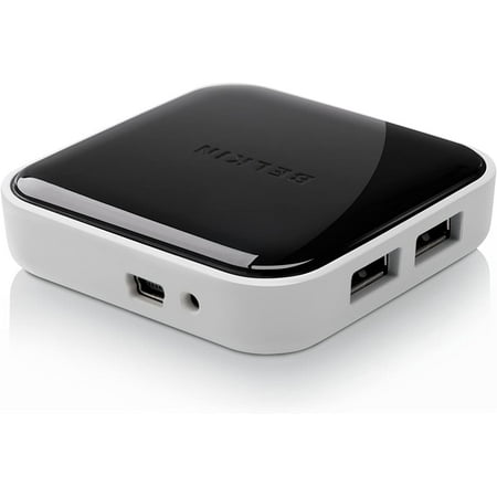 Belkin F4U020tt Powered Desktop USB Hub (4-Port), Black and White ...