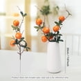 4PCS Artificial Orange Branches Simulation Tangerine Plastic Tree Plant ...
