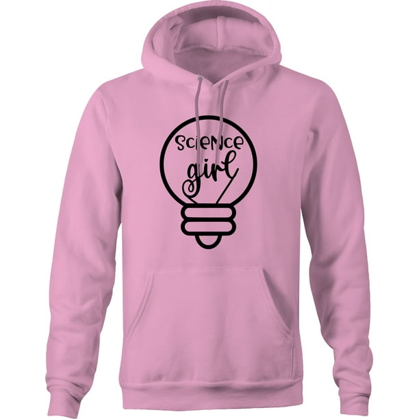 Pink Hoodies Science Girl Lightbulb Female Subject Experiments Small ...