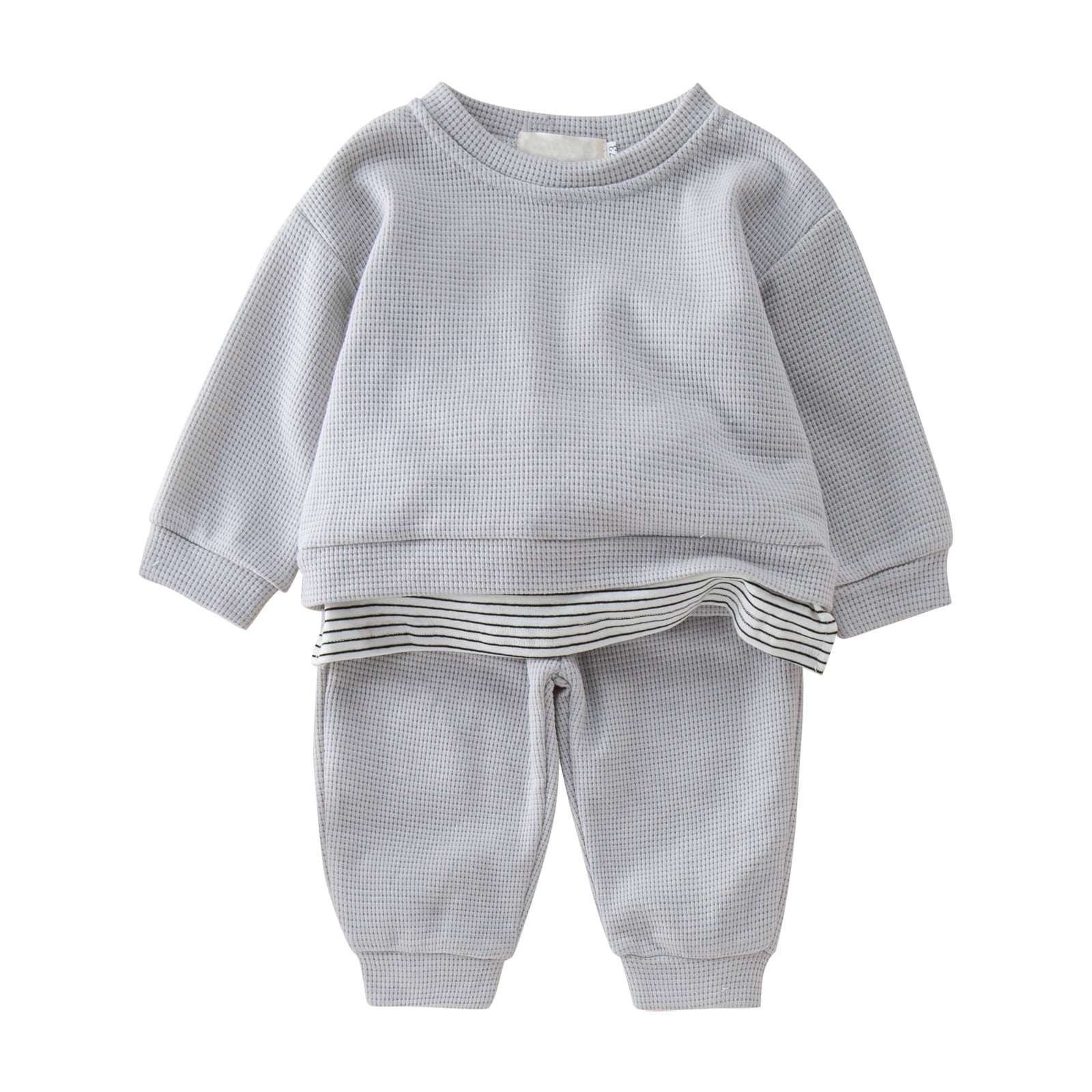 Click here for Sunyunnn Kids Knitted Tracksuit Set Ribbed Sportsw... prices