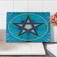 Pentacle Cutting Board, Interlaced Pentagram Star Framed by Circular ...