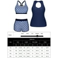 Women's Plus Size 3 Piece Athletic Tankini Set with Tummy Control ...