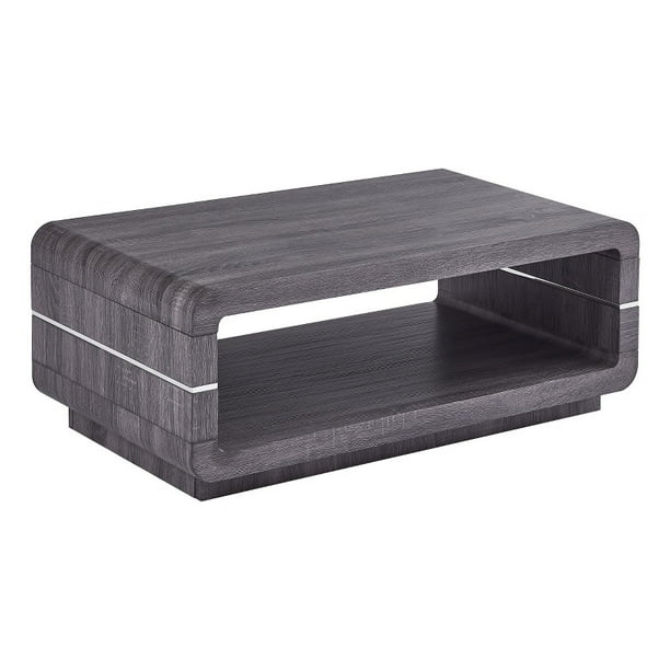 Modern Walnut Wood Coffee Table - Walmart.com