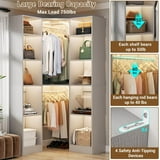 Homieasy Corner Closet System with 12 Shelves, 40" Large Corner Closet ...