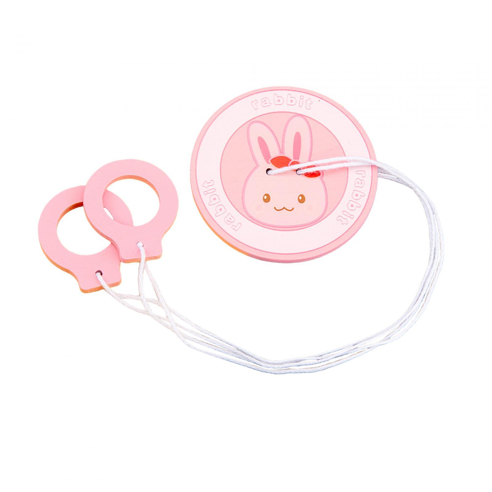 Pull String Rotating Top Kids Educational Toys Lightweight Smooth ...