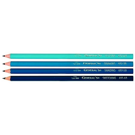 Generals 697-5B Non-Toxic Smooth Artists Graphite Drawing Pencil, 5B ...