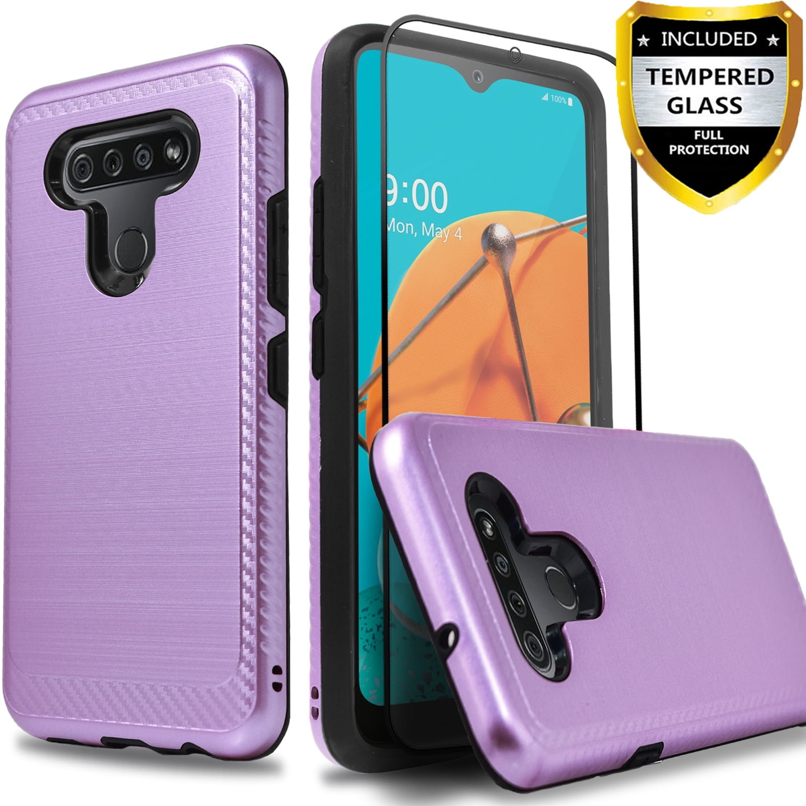 LG Stylo 6 Phone Case, 2-Piece Style Hybrid Shockproof Hard Case Cover ...