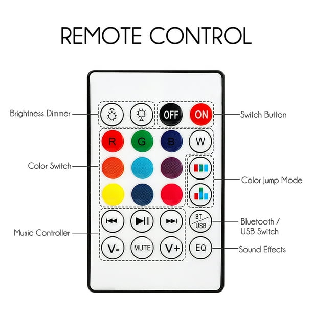 Bombilla musical Jadeshay FBA Monopolys RGBW Bombilla LED musical con ...