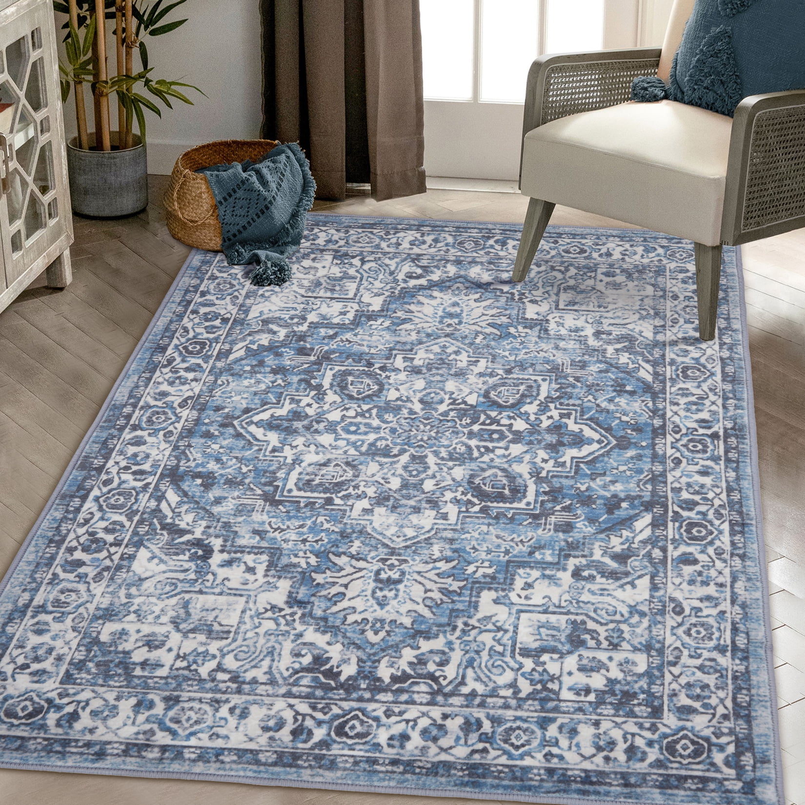 HOMERRY 5' x 7' Area Rug for Living Room Oriental Persian Indoor ...