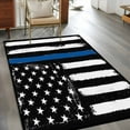 3x5Ft Area Rugs Blue American Flag Non-Skid Rubber Backing Large ...