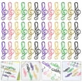Paper Clips 75Pcs Unique Music Note Shaped Clip Colorful Metal Clip ...