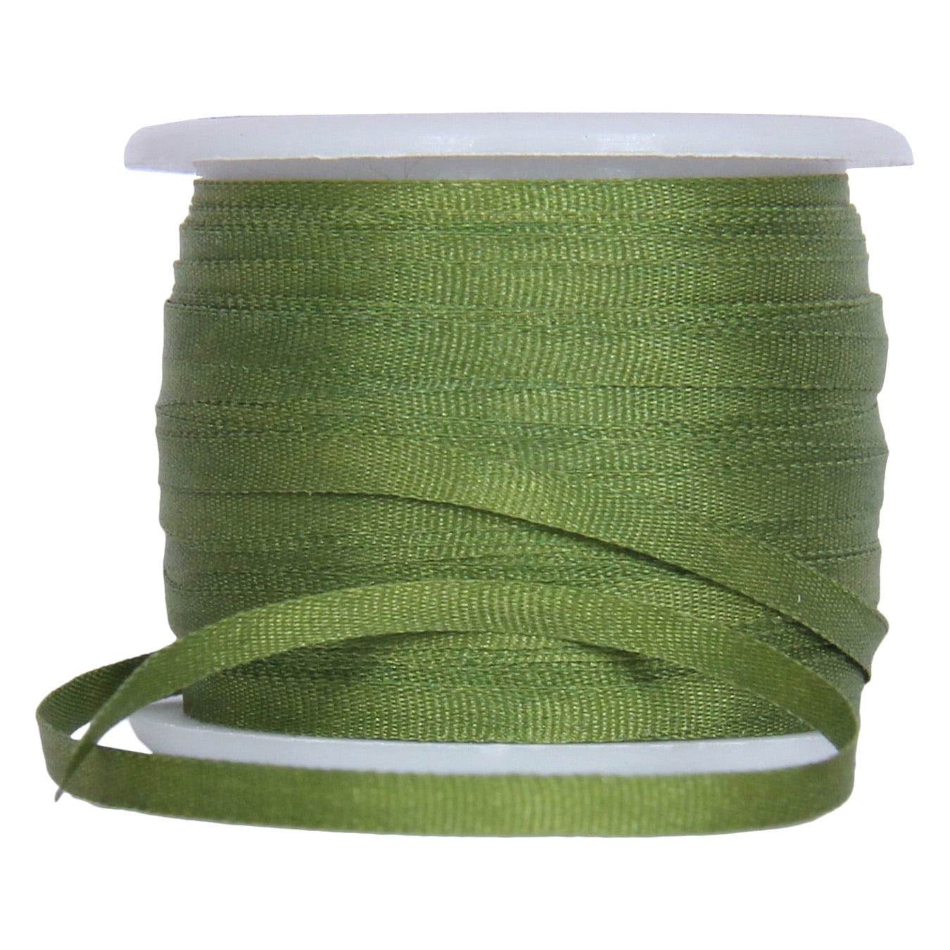 100% Pure Silk Ribbon by Threadart - 2mm Dk Sage - No. 653 - 3 Sizes ...