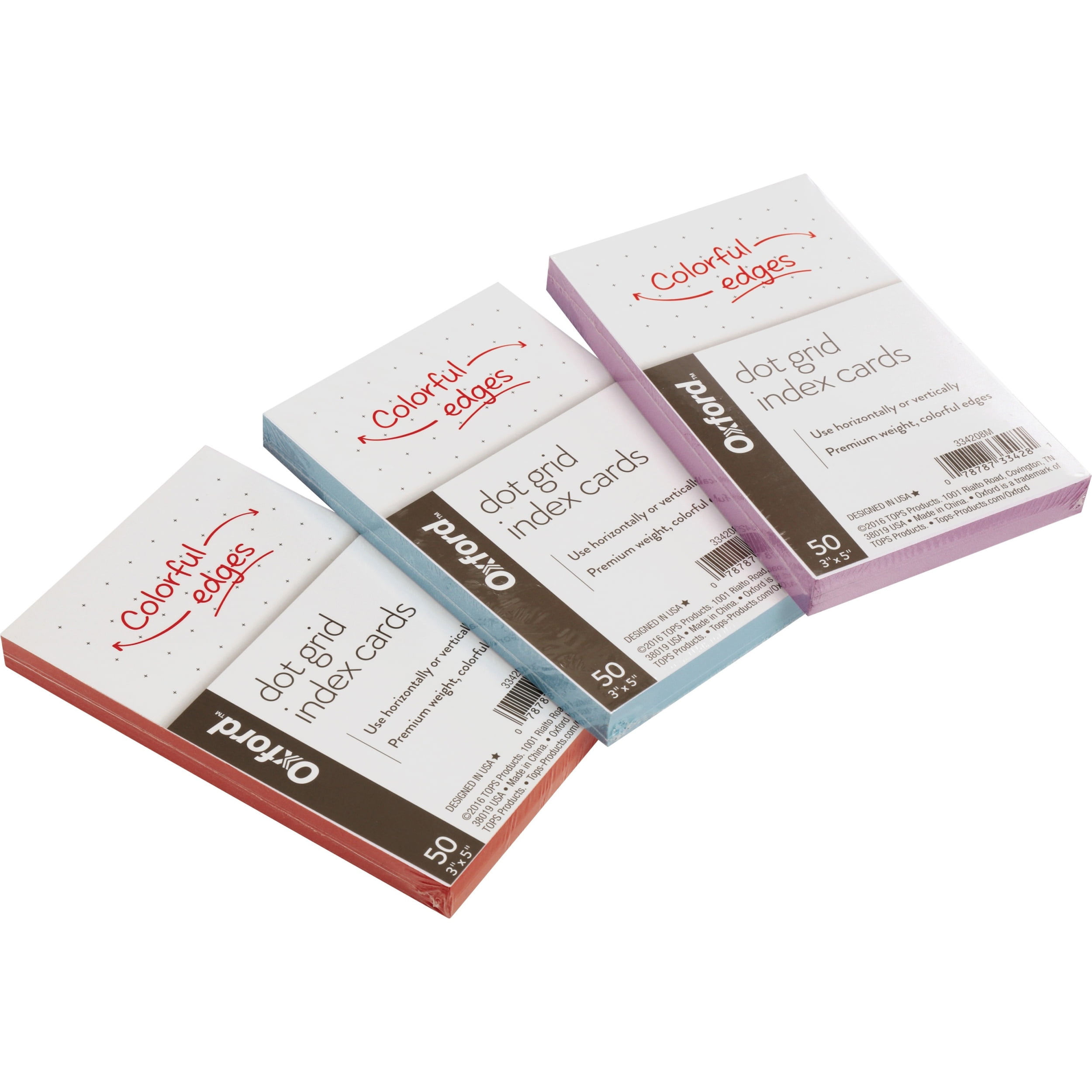 Oxford Dot Grid Index Cards - Dot Grid - 5" x 3" - Light Gray Paper ...