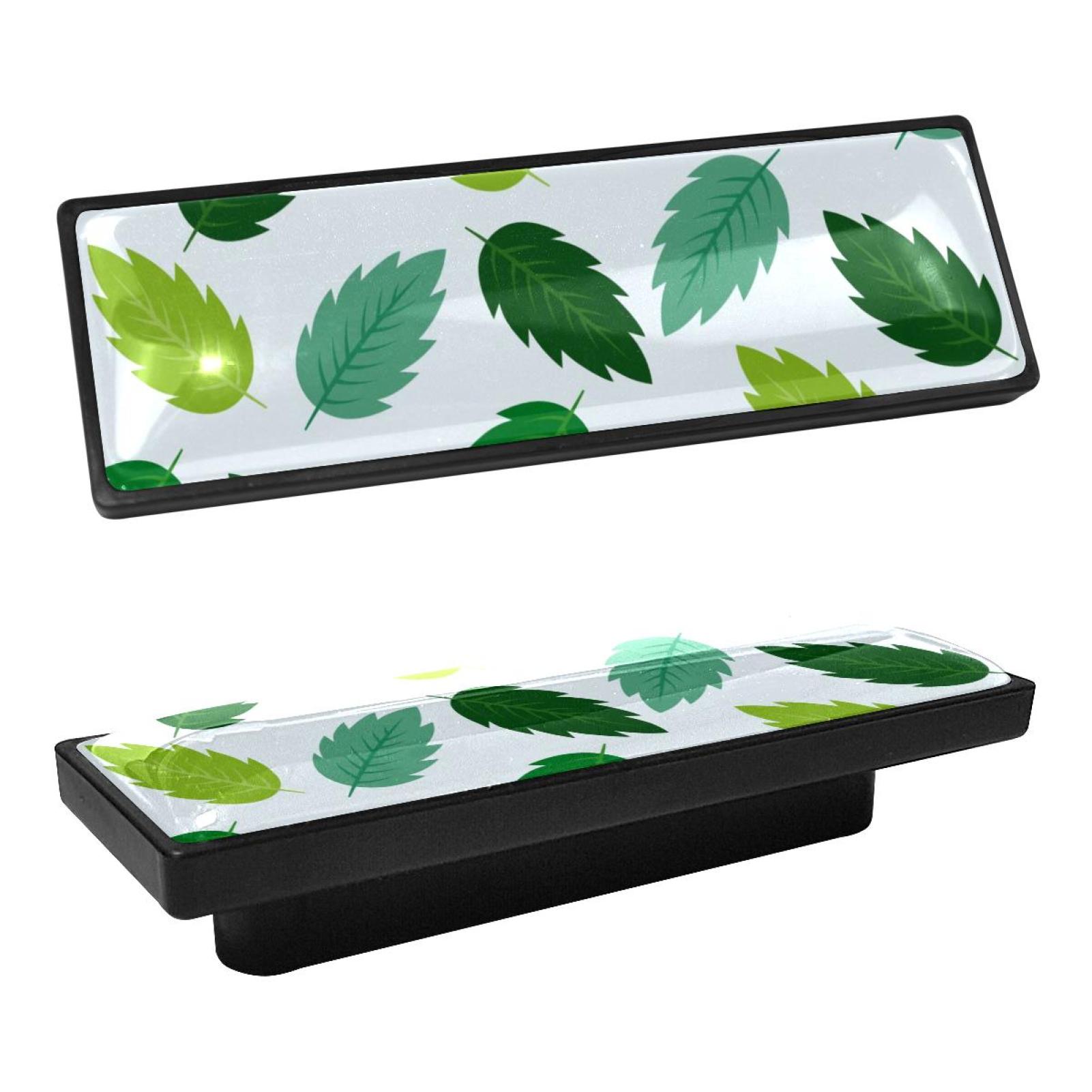 4 Pcs Rectangle Cabinet Handle Cupboard Knob Drawer Pulls Handle Green ...