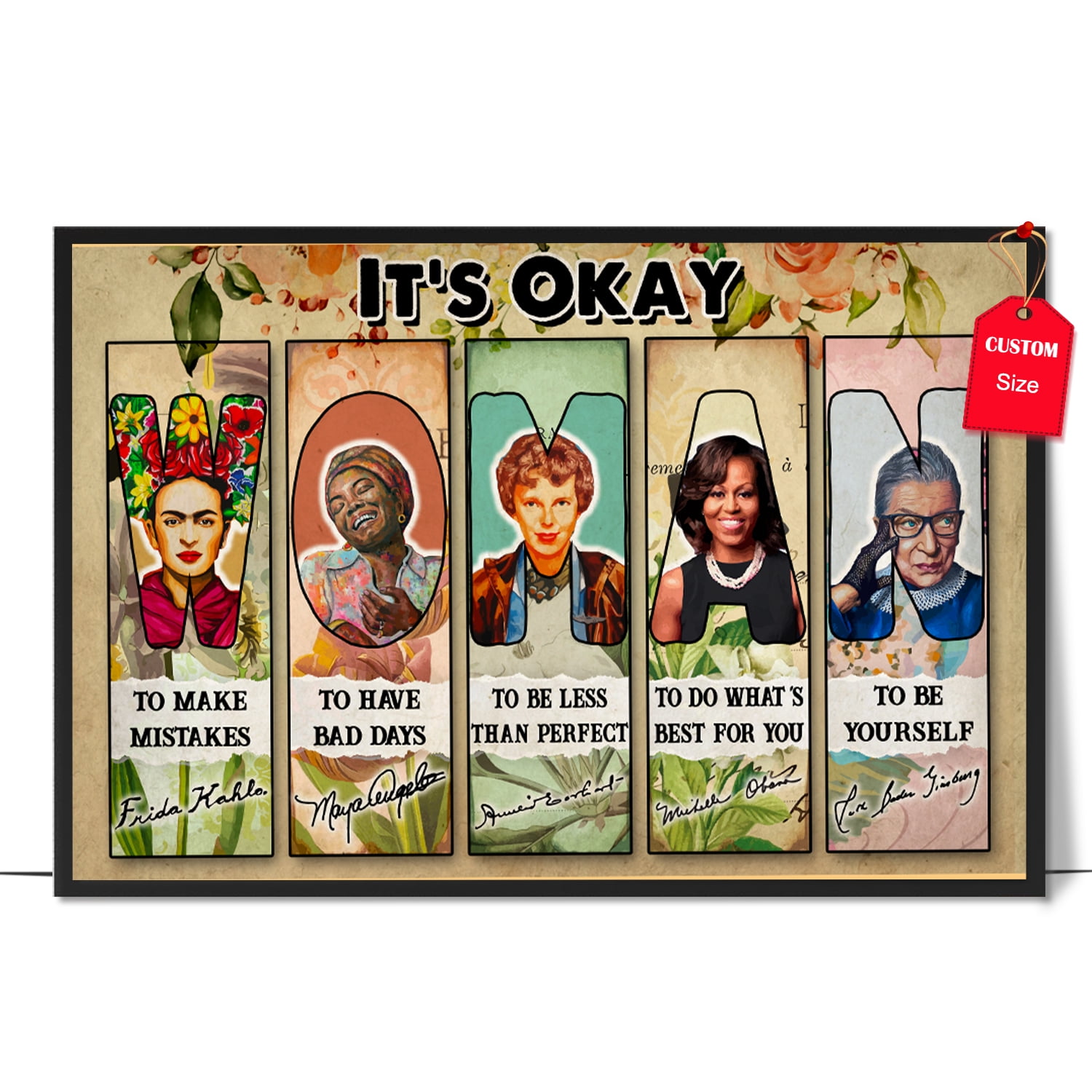 LOLUIS Inspirational Quotes Wall Art, Empowered Women Art Print Decor ...