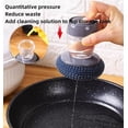 Cleaning Brush Dish Scrubber with Soap Dispenser, Replaceable Brush ...