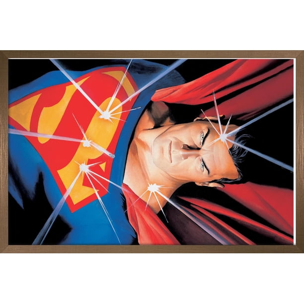 DC Comics - Superman - Portrait Wall Poster, 22.375" x 34", Framed ...