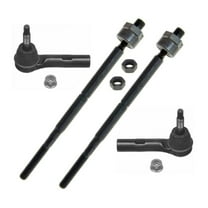 4 Pc Inner & Outer Tie Rod Ends Front Left Right Steering Kit Fits ...