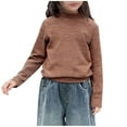 Agkizg Girls Striped Mock Neck Top, Lambswool Long Sleeve Blouse ...