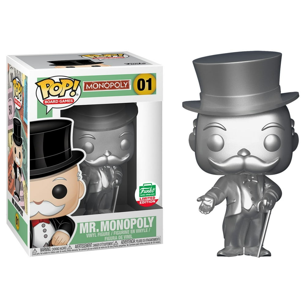 Mr. Monopoly (Silver) Funko Pop! Vinyl Figure #01 Funko Shop Exclusive ...