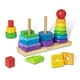 Melissa & Doug Geometric Stacker - Wooden Educational Toy - Walmart.com