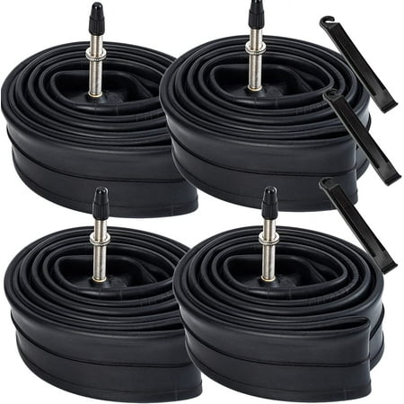 4 Pack 700C Road Bike Tubes 700x35C/38C/40C/42C/43C FV60mm Presta Valve 700C Tubes Compatible ...