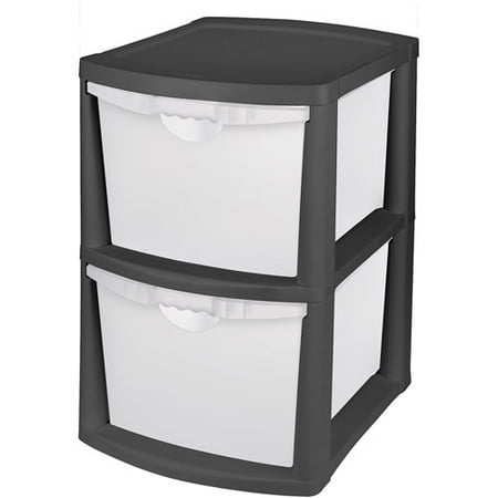 Sterilite Large 2 Drawer Unit- Black - Walmart.com