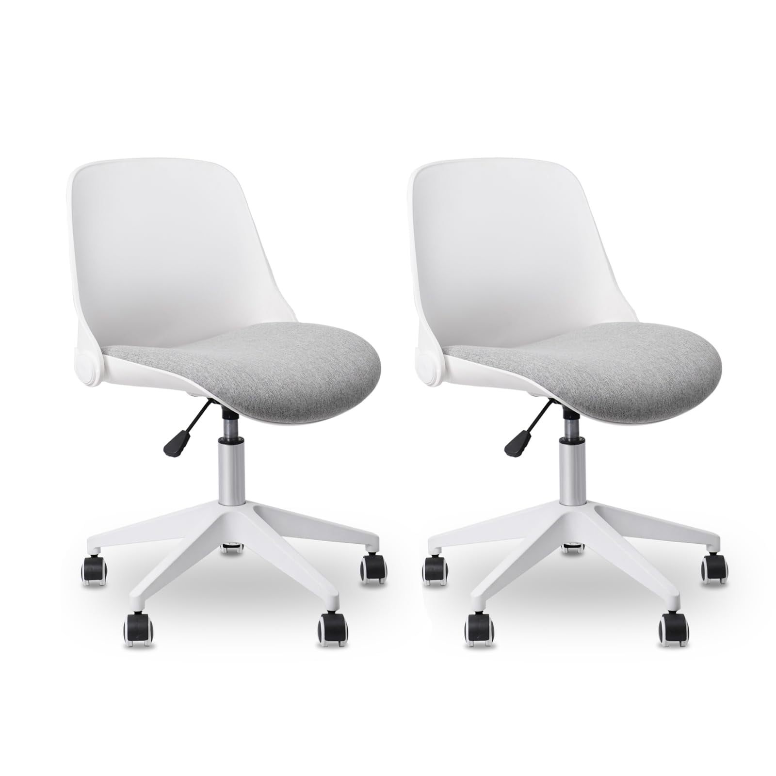 CLATINA Office Foldable Desk Chair with Wheels Adjustable Swivel ...