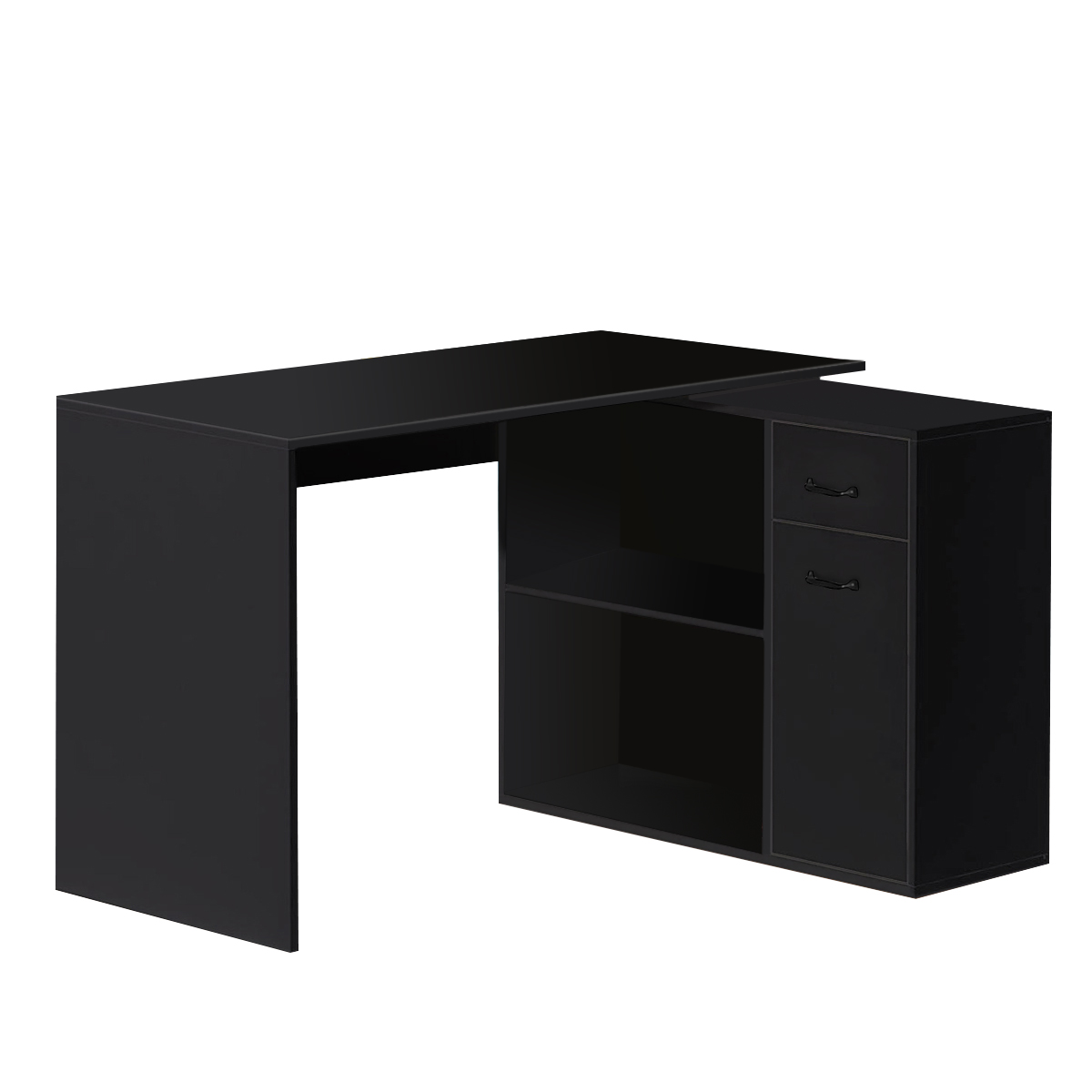 Buy WOODYHOME L-Shaped Corner Computer Desk 180 Degree Rotating Laptop ...