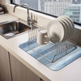 Artistic Abstract Dish Drying Mats for Kitchen Counter, Oil Painting ...