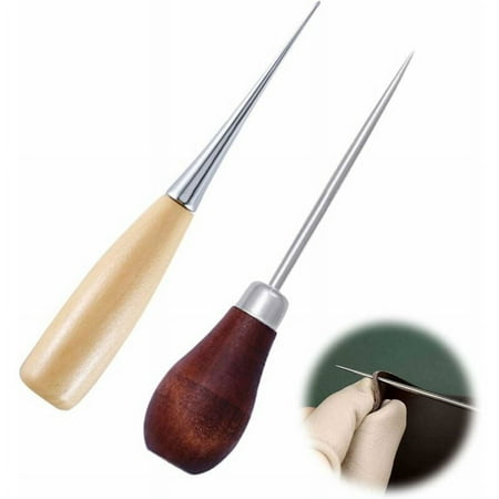 Awl with Wooden Handle Eyeless Awl DIY Sewing Awl Handled Hole Punch ...