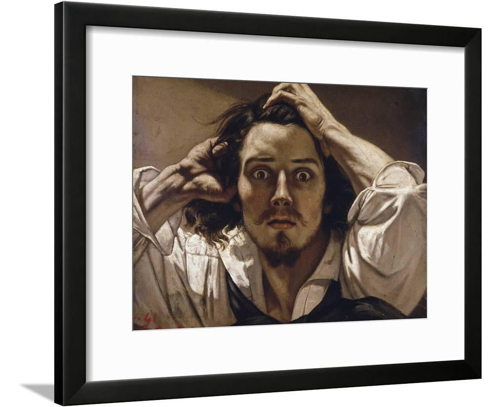 The Desperate Man SelfPortrait by Gustave Courbet, Framed Art Print ...
