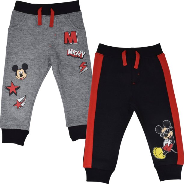 Disney Mickey Mouse Boys 2 Pack Pants - Walmart.com