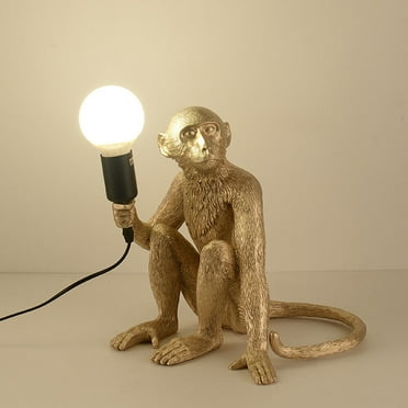 Anqidi Sitting Monkey Table Light White Modern Creative Resin Table ...