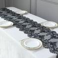 Efavormart 15"x117" Black Premium Lace Table Runner Vintage Classy ...