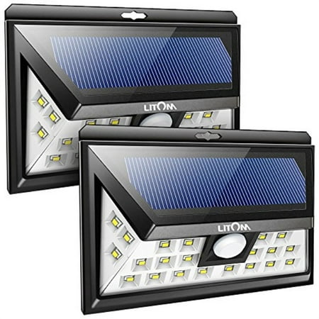 LITOM Original Solar Lights Outdoor 3 Optional Modes Wireless Motion ...
