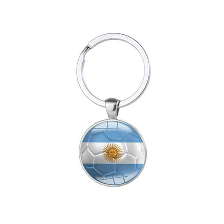 World Cup Football National Flags Soccer Metal Key Chain Pendant Holder ...