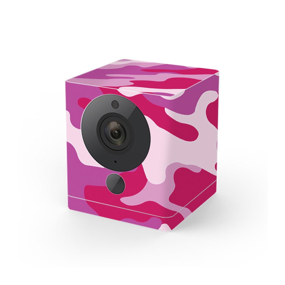 Skin Decal Wrap Compatible With Wyze Cam V2 Sticker Design Pink Camo ...