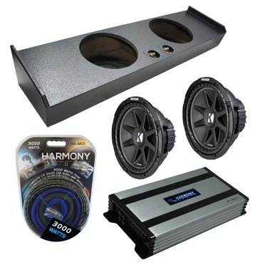 04-08 Ford F-150 Ext Super Cab Truck Harmony R104 Dual 10" Sub Box & HA-A400.1 - Walmart.com