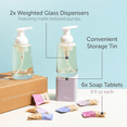 Tirtyl Hand Soap Duo Kit - 2 Glass Foaming Dispensers + 6 Tablet ...