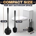2-in-1 Black Toilet Brush and Plunger Set with Holder – Compact ...