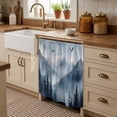 Blue Mountain Peak Cabinet Curtains 35"W x 35"L, Forest Tree Bird Fog ...