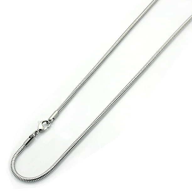 2.4mm Stainless Steel Chain Necklaces Snake Chain ( Available Length 18 ...