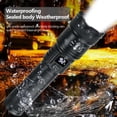 High-Power LED Flashlight 2000LM - Tactical Torch with Display Light ...