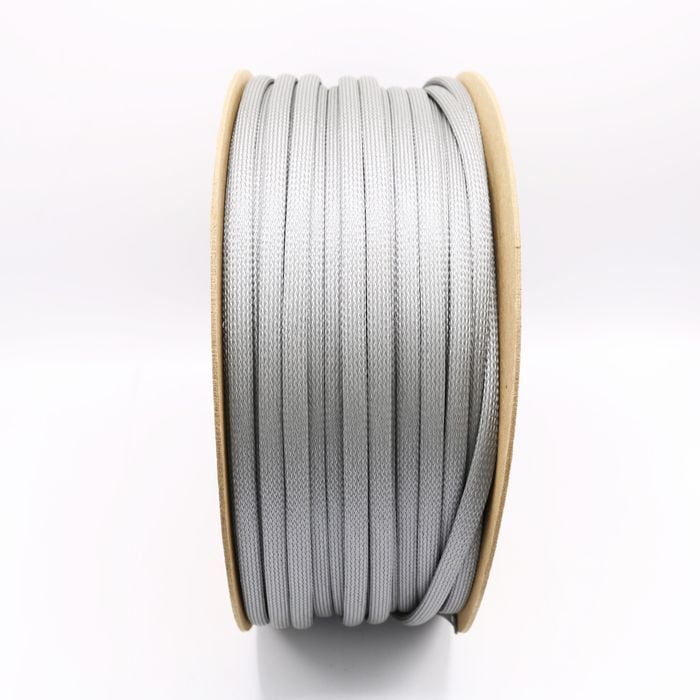 1/4" Expando braided sleeving (100 ft/spool) Single end - Gray ...