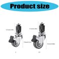 4Pcs Furniture Swivels Casters Square Tube Universals Wheel Replacement ...