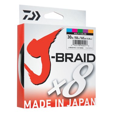 Daiwa J-BRAID x8 Braided Fishing Line (CHARTREUSE) 15lb, 330yd/300M ...