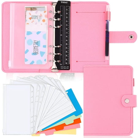 A6 Binder 6 Ring Binder Notebook A6 Felt Binder Cover with 5 Pieces A6 ...