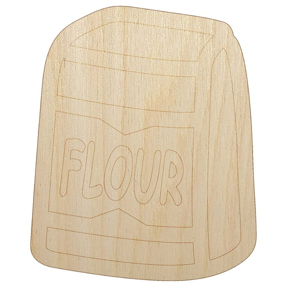 Bag of Flour Baker Baking Wood Shape Unfinished Piece Cutout Craft DIY ...