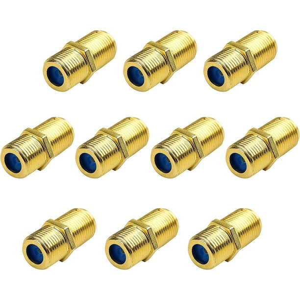 Cable Matters 10-Pack Gold Plated F-Type Coaxial RG6 Coupler - Walmart.com